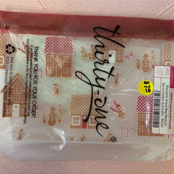 thirty-one | Kitchen | Thirtyone Gingerbread House Snack Bag With Red ...